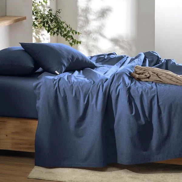 JOGO DE CAMA ROBIN AZUL CASAL COMP. 100% ALG. – FRANFRAN HOME STORE